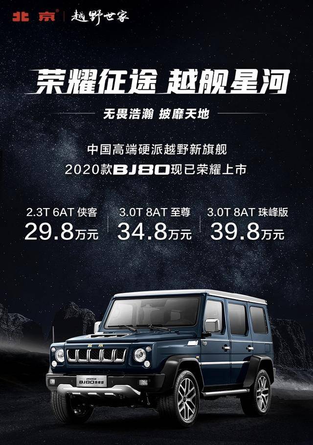 填自主大排量越野车空白，2020款BJ80增搭3.0T+8AT，售29.8万起_搜狐汽车_搜狐网