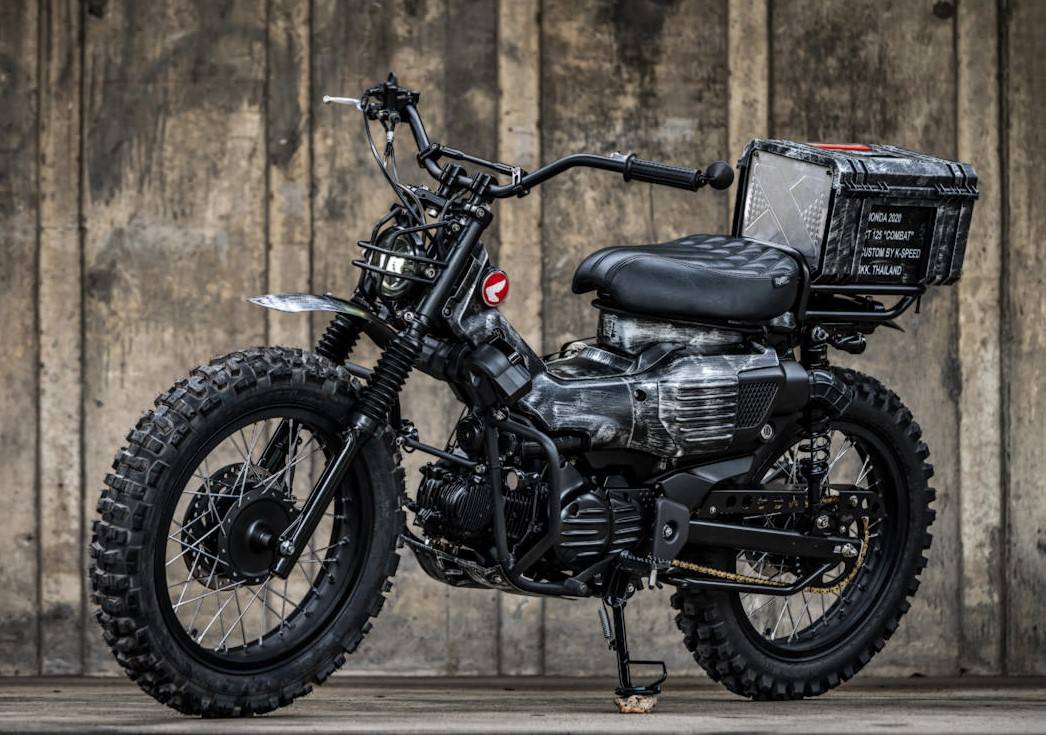 本田CT125最酷改装 配备“加特林机枪”排气 一眼你就会爱上_搜狐汽车_搜狐网