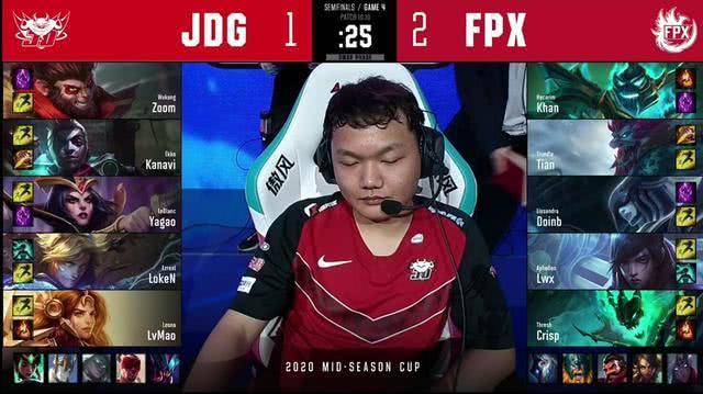 FPX3：1JDG进决赛！表情对比心疼！刘少喊话滔博说出心声_比赛