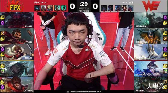 LOL-LPL：Tian男枪手感火热连续抢龙，FPX2-1终结WE两连胜_艾希