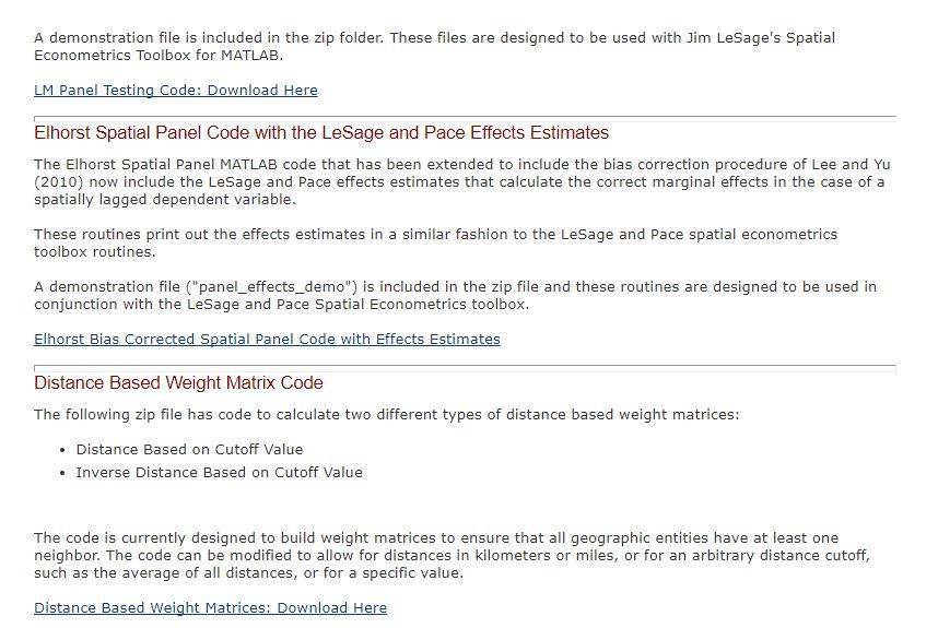 收藏·空间计量Matlab软件jplv7/elhorst代码_Code