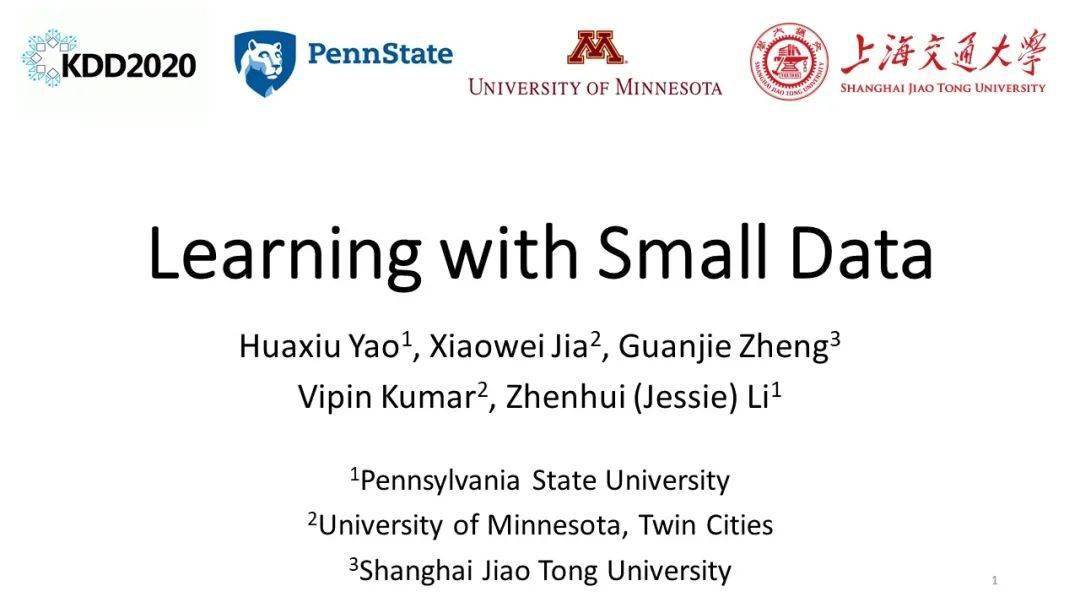分享丨【KDD2020视频教程】小数据学习，116页ppt，Learning with Small Data，宾夕法尼亚州立大学-搜狐大视野-搜狐新闻