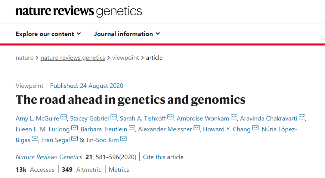 Nat.Rev.Genet丨十二位分子遗传学家万字长文，烛照遗传学和基因组学的未来-搜狐大视野-搜狐新闻