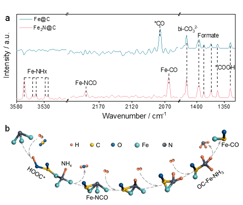 Angew. Chem.：氮化铁向碳化铁的原位重构，实现CO2选择性加氢合成低碳烯烃_过程