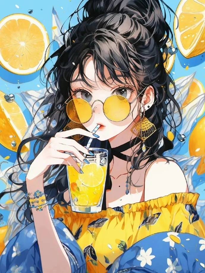 清凉柠檬饮料元气少女头像-搜狐大视野-搜狐新闻