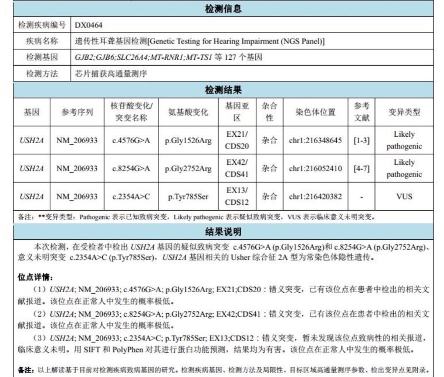 常染色体隐性遗传耳聋基因—USH2A_听力