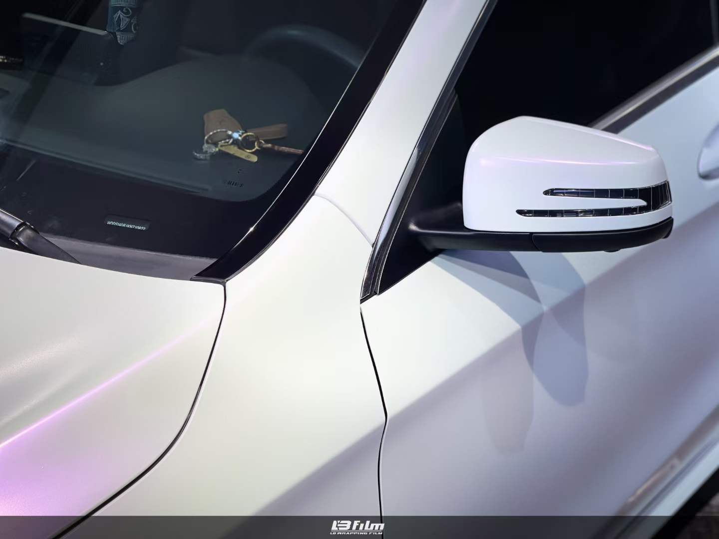 LB FILM：奔驰-CLA贴膜LB改色膜电光白变紫_搜狐汽车_搜狐网