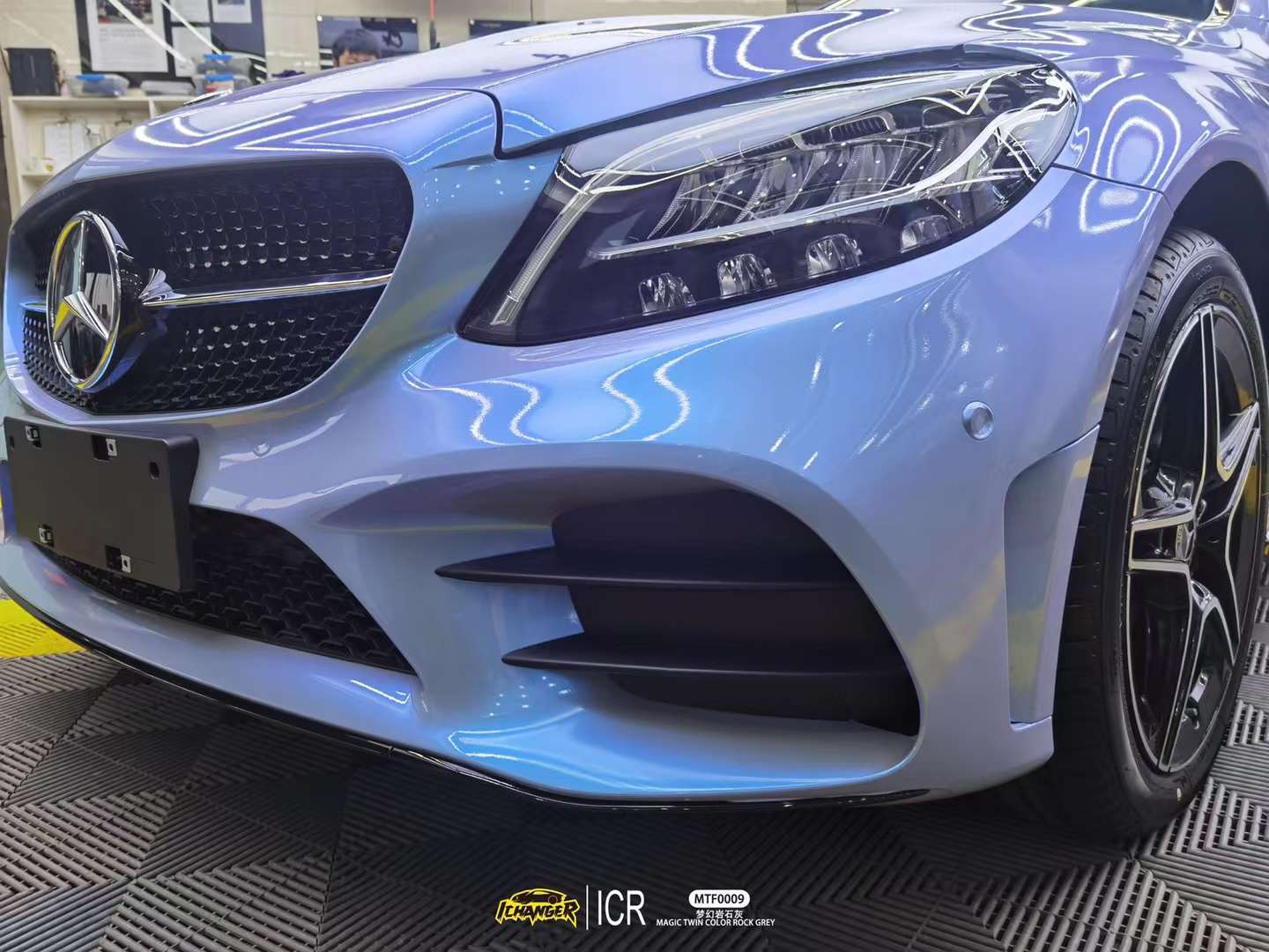 Ichanger（ICR）改变者改色膜出品：奔驰C260白车改色梦幻岩石灰_搜狐汽车_搜狐网