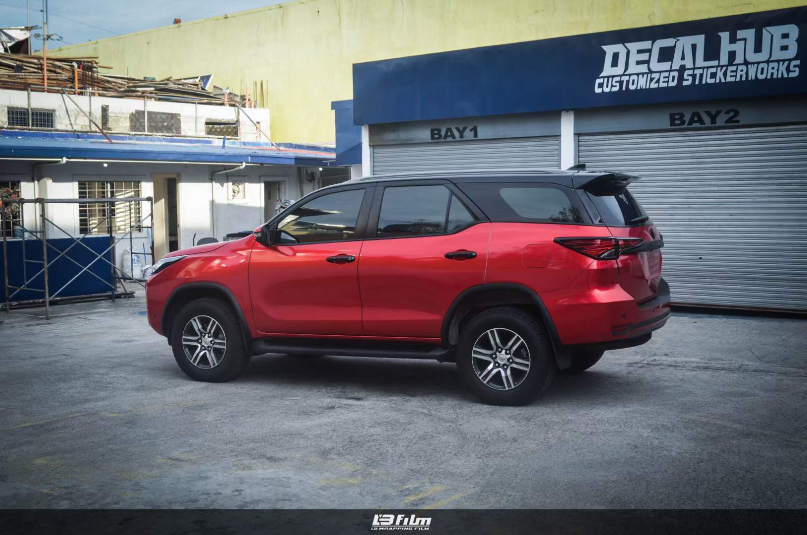 LB改色膜：丰田-Fortuner贴膜超亮金属玫瑰红_搜狐汽车_搜狐网