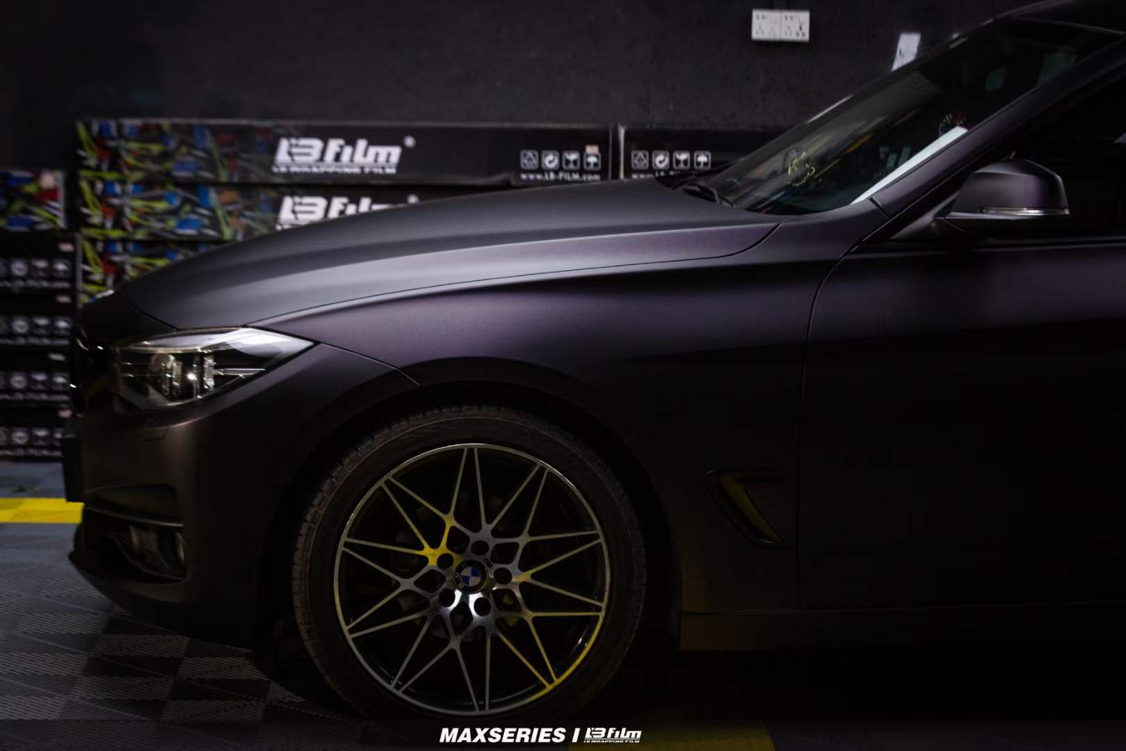 宝马-3系GT汽车LBFILM改色膜PET闪影墨紫_搜狐汽车_搜狐网