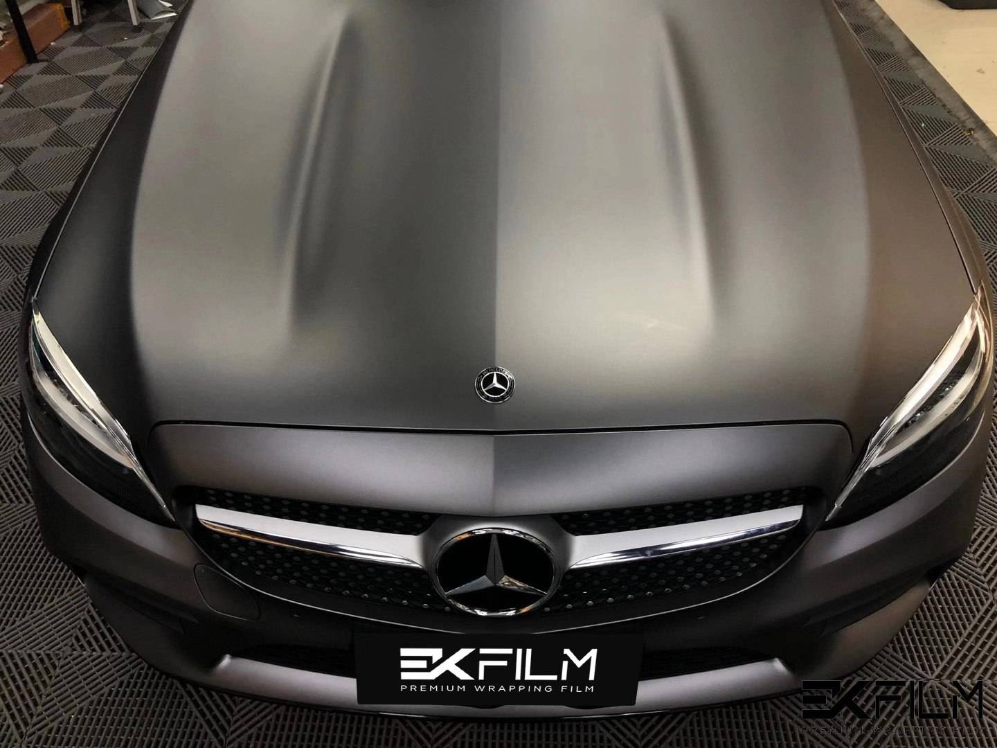 奔驰C200L汽车EK改色膜AMG山灰_搜狐汽车_搜狐网