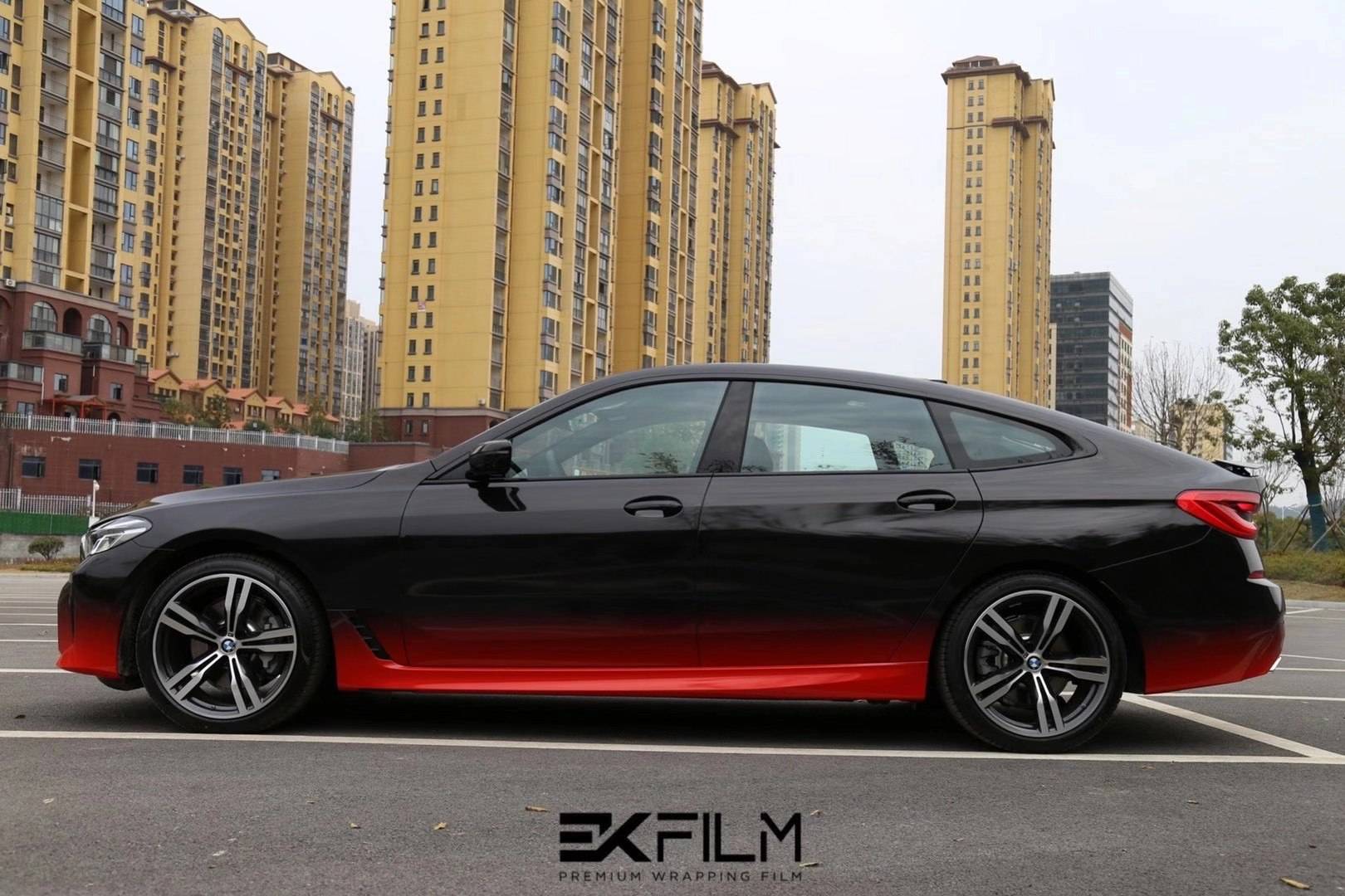 宝马6系GT汽车EK FILM改色膜黑红渐变_搜狐汽车_搜狐网
