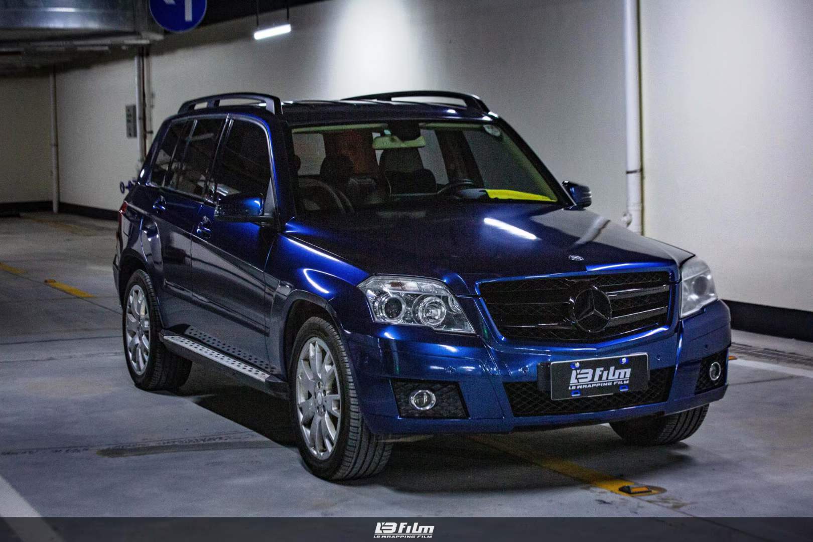 奔驰-GLK全车贴膜LB改色膜PET暗影蓝_搜狐汽车_搜狐网