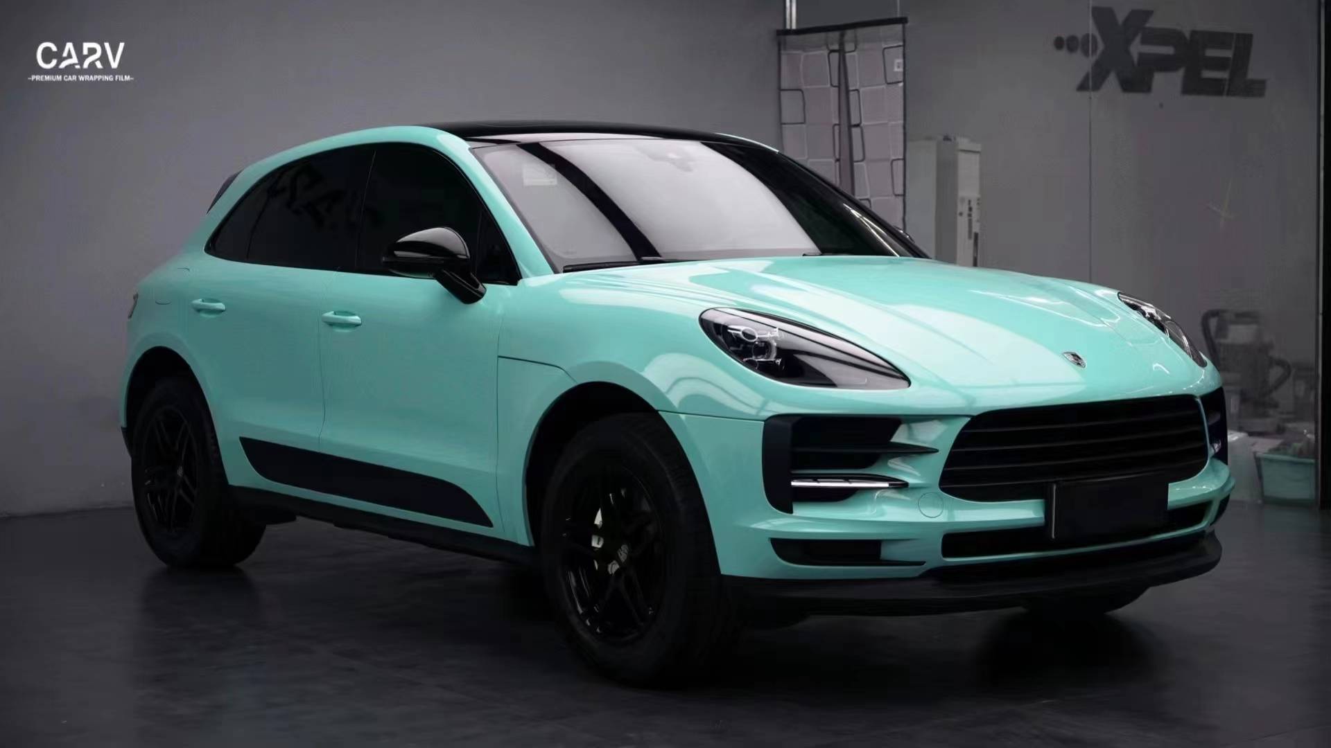 保时捷Macan卡孚改色膜白金蒂芙尼_搜狐汽车_搜狐网