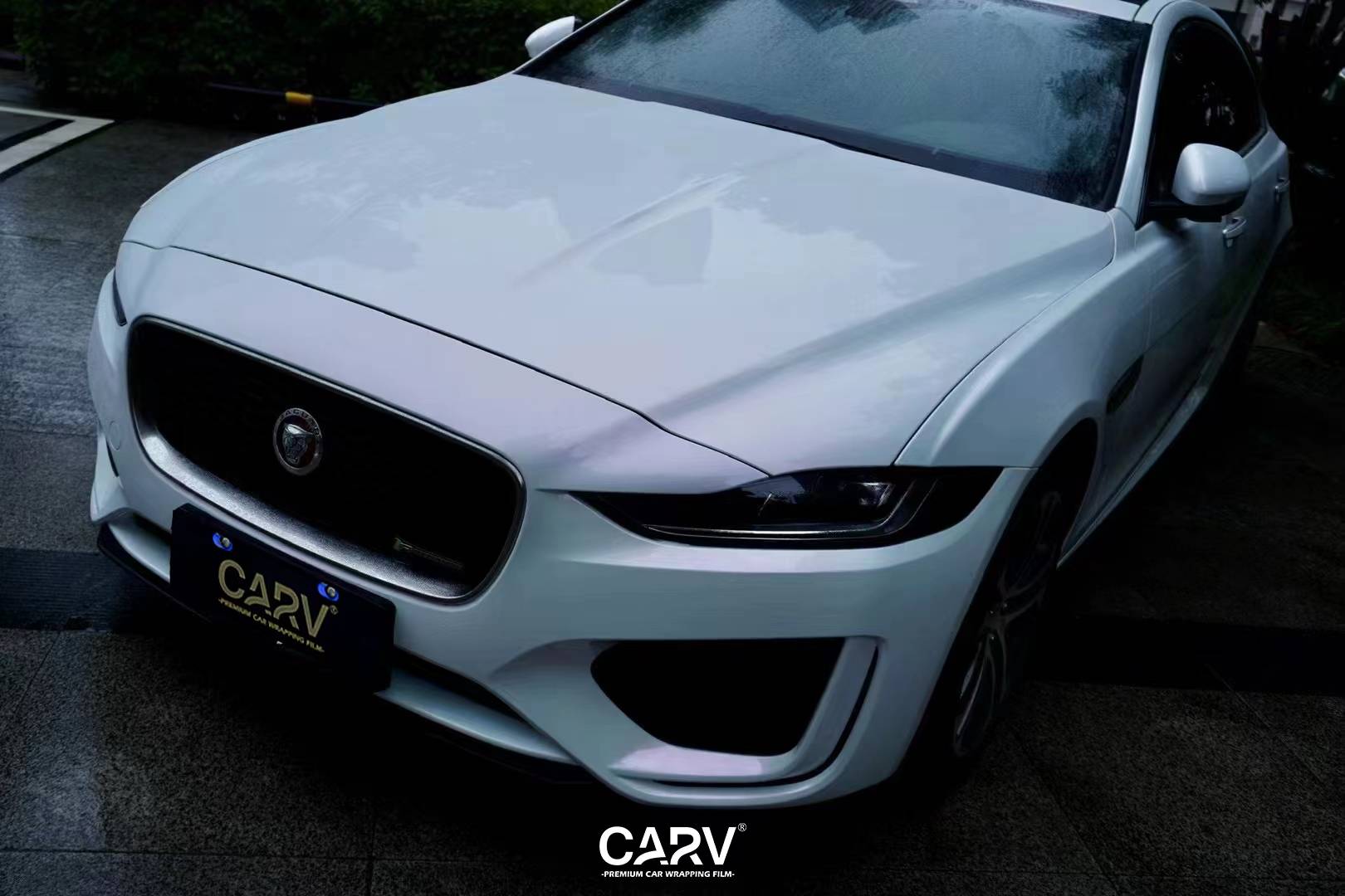 捷豹XEL卡孚改色膜贝壳白变红，为爱车注入年轻灵魂_搜狐汽车_搜狐网