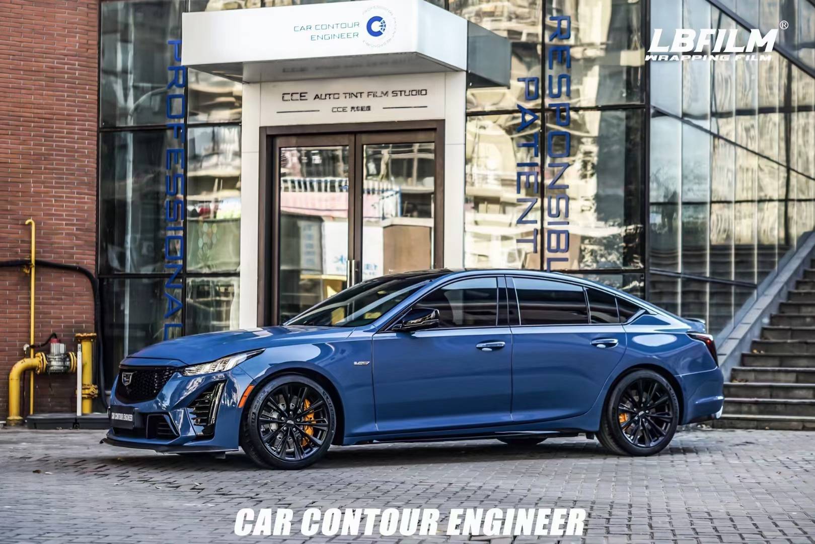 凯迪拉克CT5-LB改色膜原厂漆海王星蓝，蓝得动人心魄_搜狐汽车_搜狐网