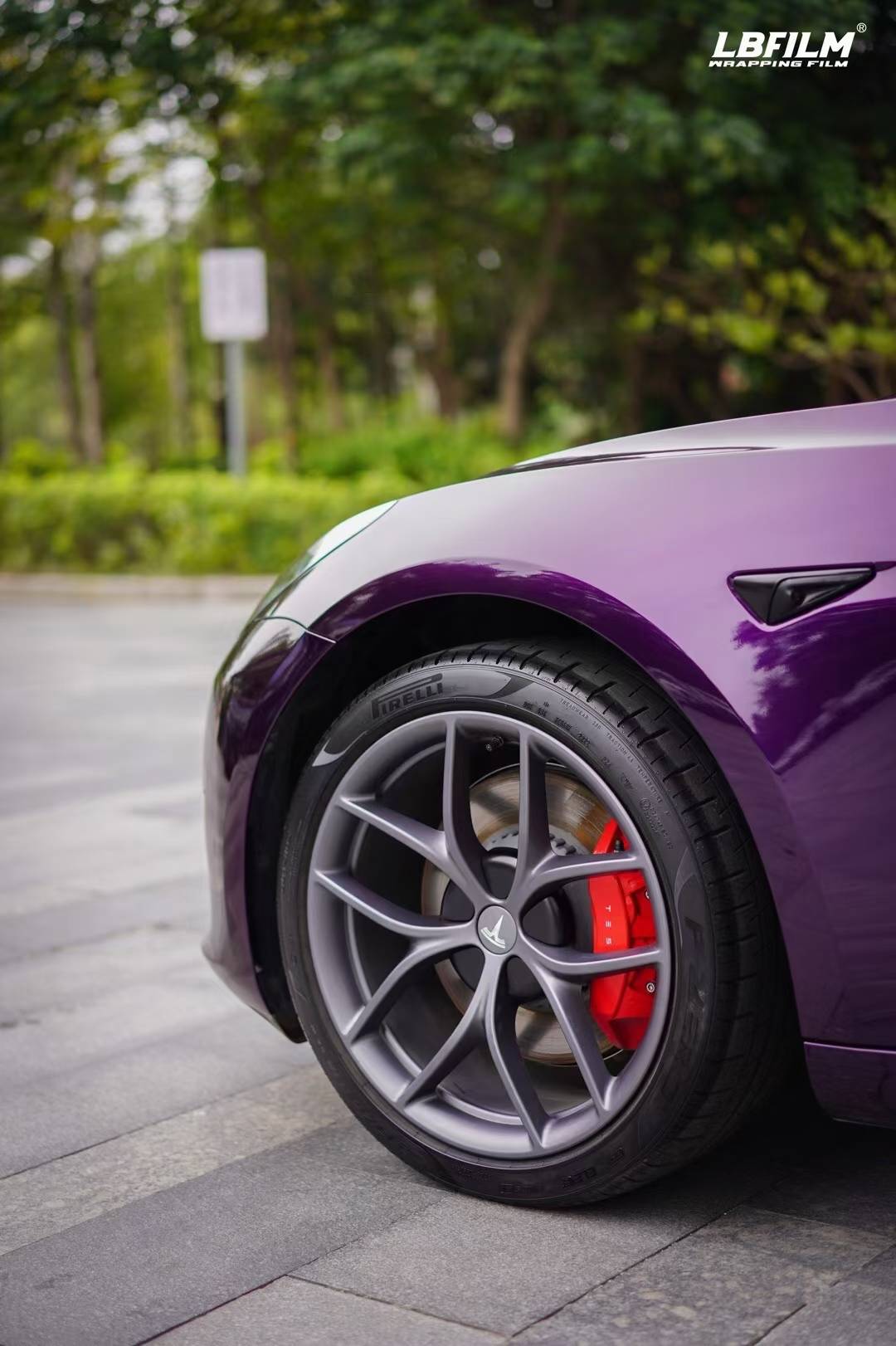 特斯拉model3P-LB改色膜厄瑞波斯紫，迷人的紫色系_搜狐汽车_搜狐网