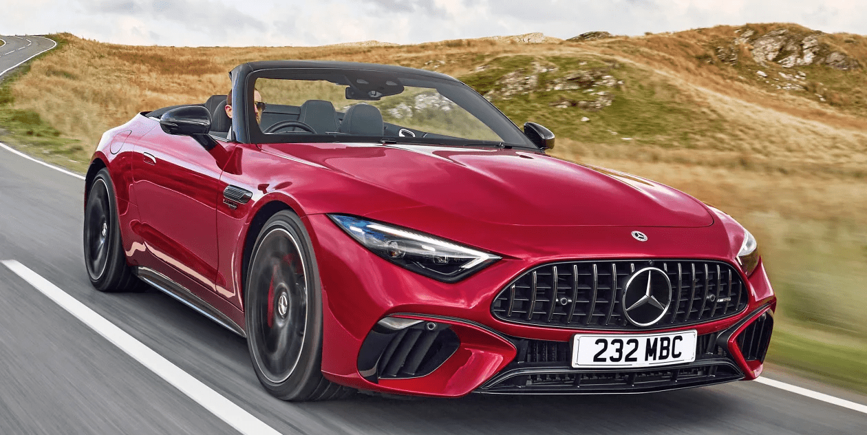 搭载4.0T V8发动机，2023款奔驰AMG SL 55大量拍图发布_搜狐汽车_搜狐网