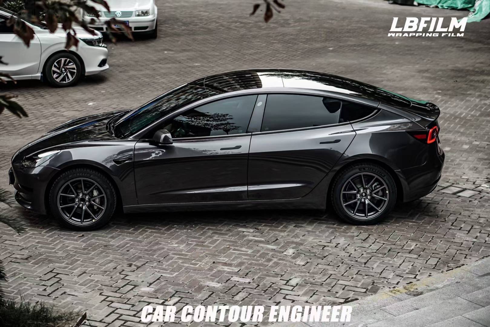 特斯拉model3-LB改色膜液体金属乌木兰灰，宛如流动的金属液态_搜狐汽车_搜狐网