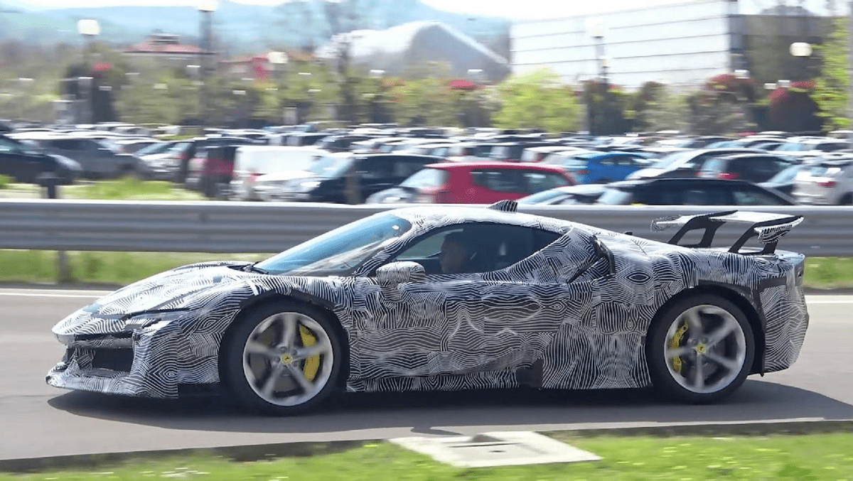 上固定式大尾翼，法拉利SF90赛道版曝光_搜狐汽车_搜狐网