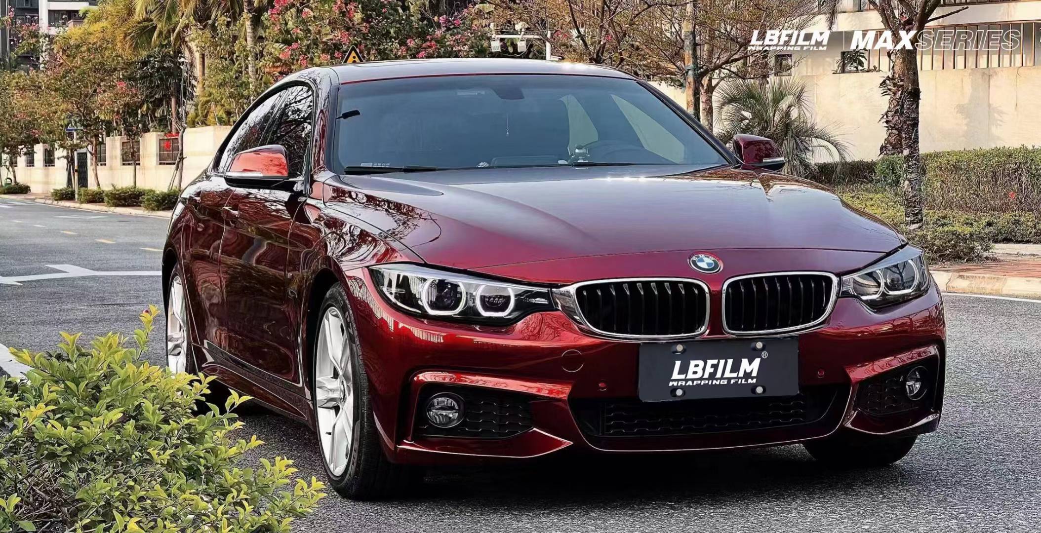 宝马4系LBFILM液态金属龙血红改色膜，浓郁冷艳的暗红色_搜狐汽车_搜狐网
