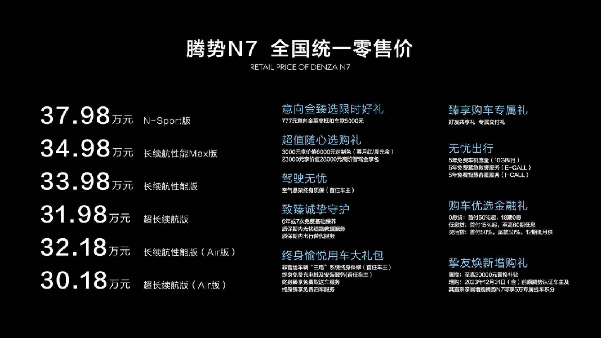 纯电猎跑SUV腾势N7上市！硬钢BBA，媲美百万级豪车感官？_搜狐汽车_搜狐网