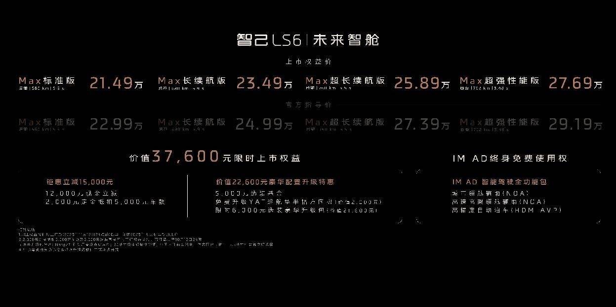 “超级爆品”智己LS6正式上市，上市权益价21.49万-27.69万元_搜狐汽车_搜狐网