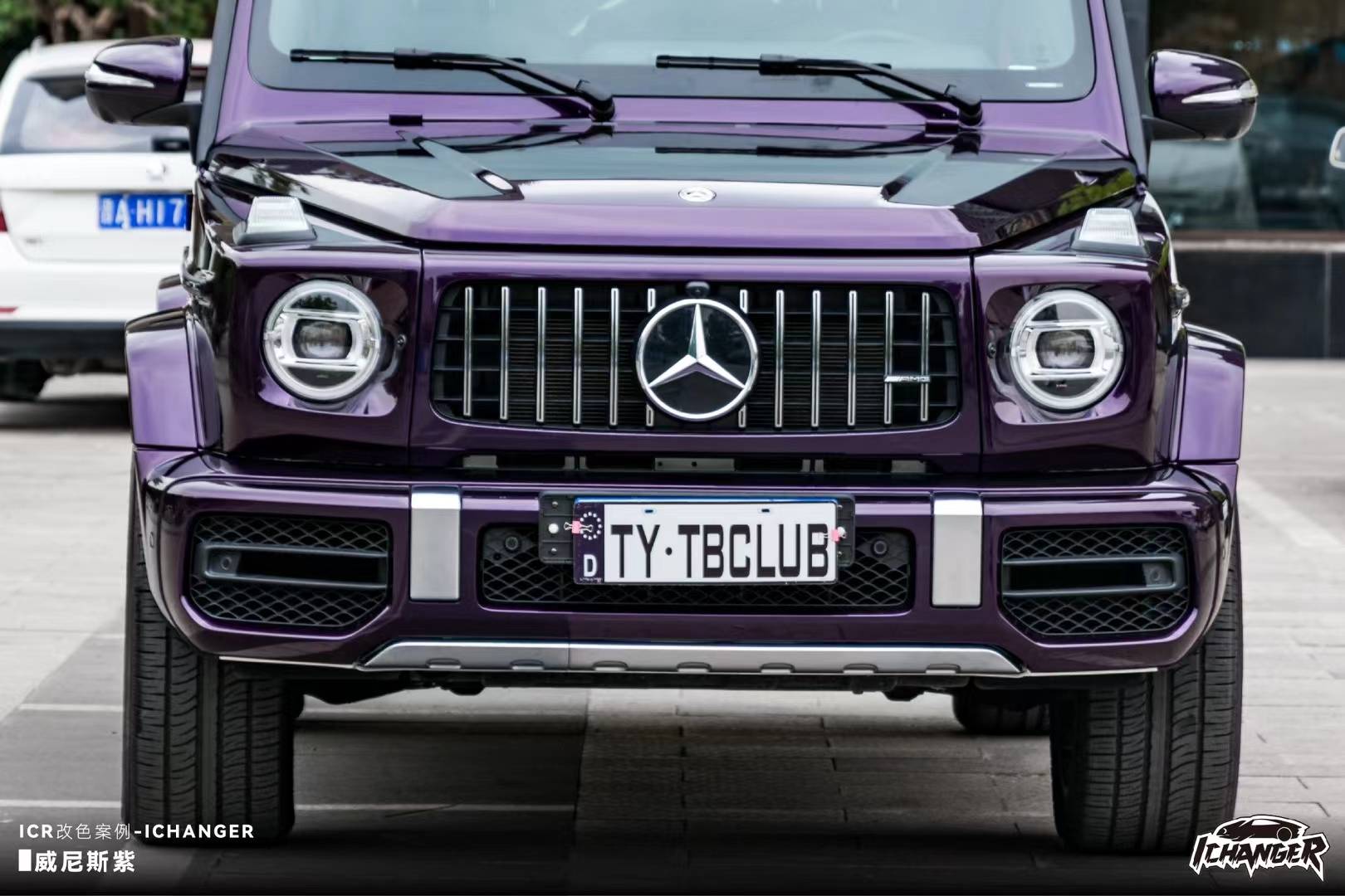 奔驰G63-ichanger改色膜威尼斯紫，非比寻常的高贵质感_搜狐汽车_搜狐网