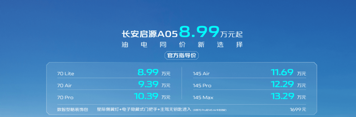 8.99万元起售 长安启源A05要将比亚迪拉下马？_搜狐汽车_搜狐网