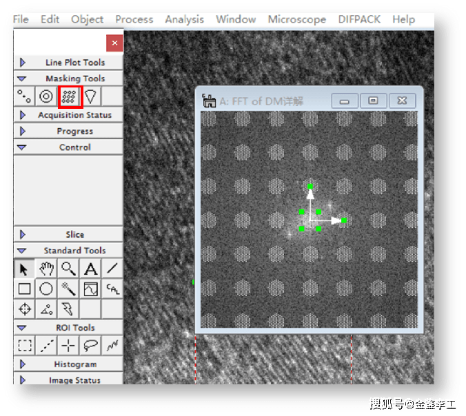 如何用Digital Micrograph（DM）软件分析与处理透射电镜TEM图像测试结果_间距_测量_条纹