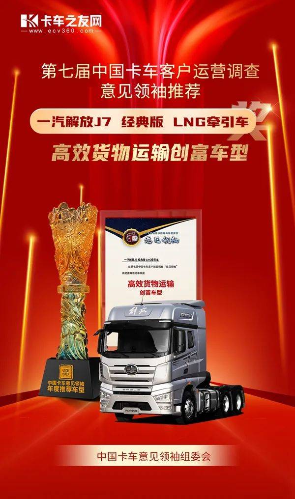 一汽解放J7 JH6 虎6G分获2023年度意见领袖车型推荐大奖 | 卡车之友网_搜狐汽车_搜狐网
