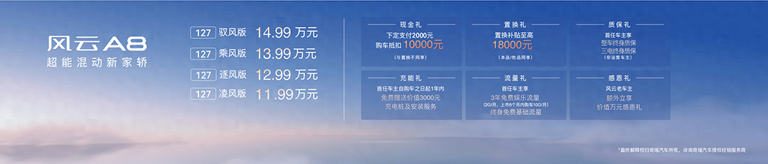 一箱油能跑1400km以上？奇瑞风云A8正式上市，售价11.98万起！_搜狐汽车_搜狐网