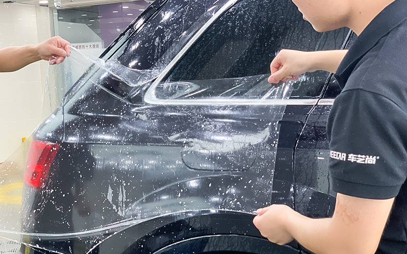 奥迪Q7 黑色 YEECAR隐形车衣 施工+效果展示_搜狐汽车_搜狐网