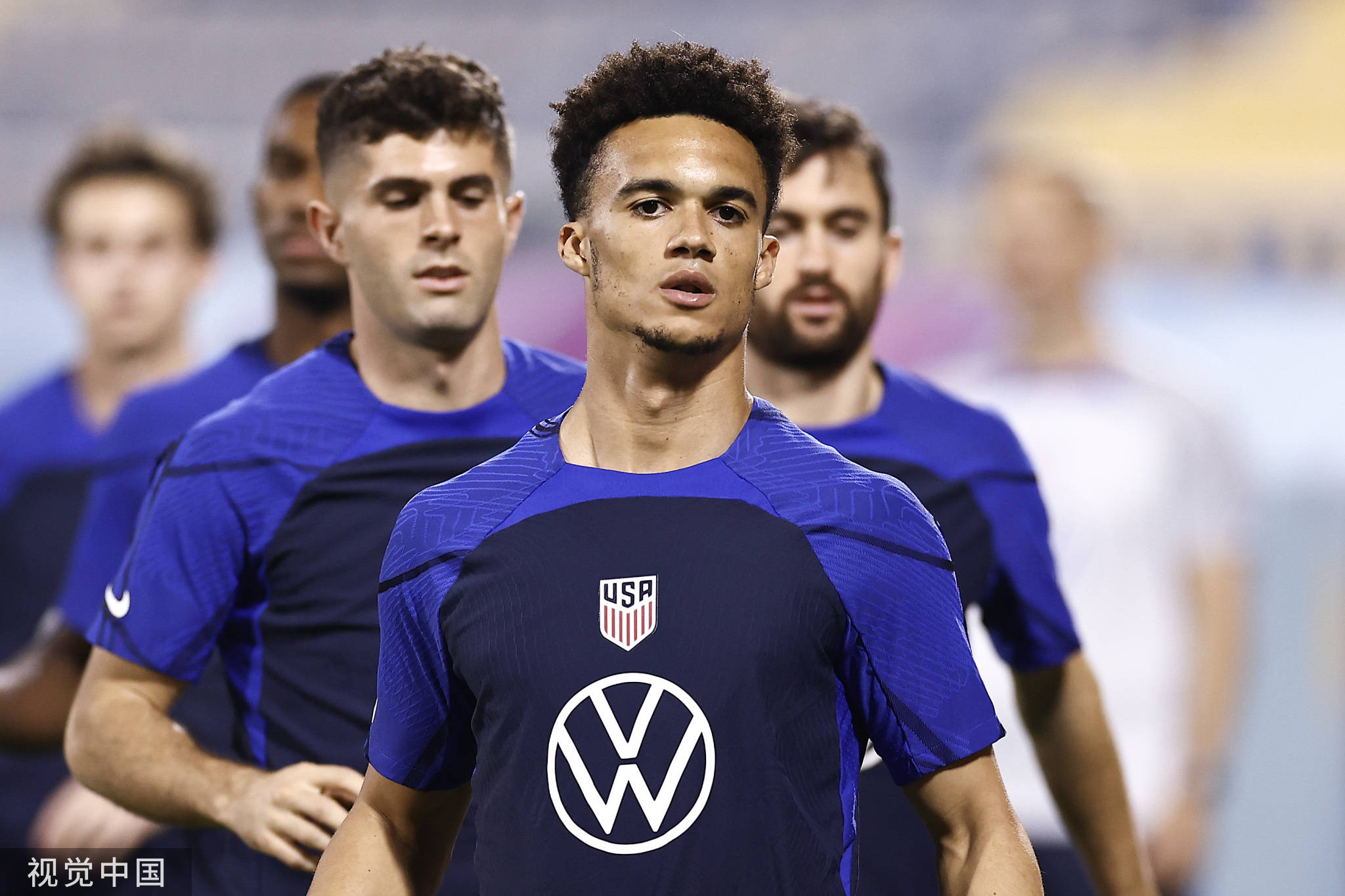 高清图：2022世界杯前瞻 美国队训练备战轻松自如-搜狐大视野-搜狐新闻