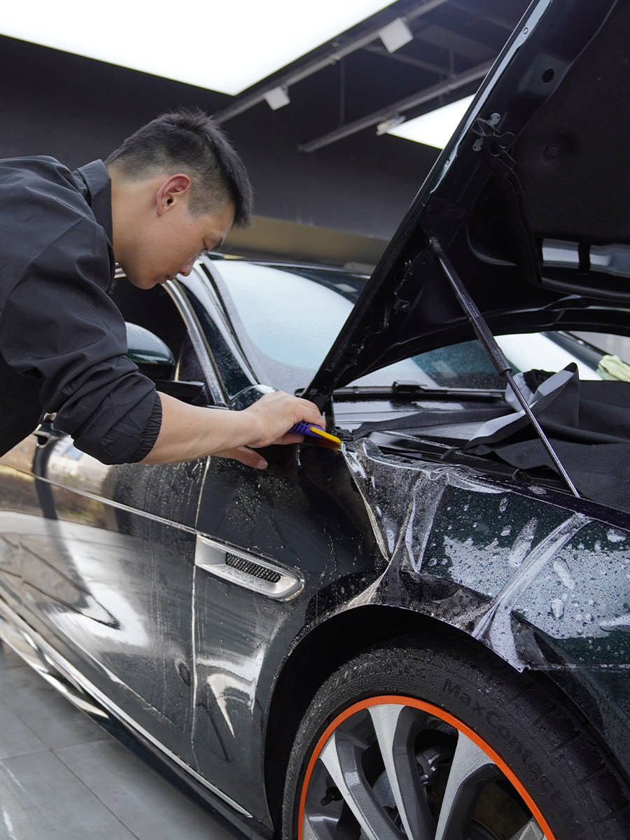 捷豹XEL YEECAR G5隐形车衣施工过程！_搜狐汽车_搜狐网