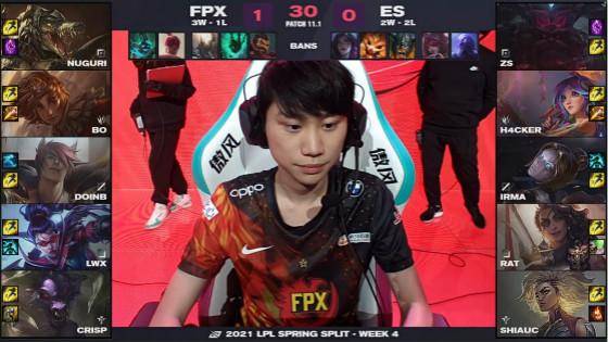 LOL：Crisp牛头开团屡立奇功，FPX2-0速推战胜ES_杰斯