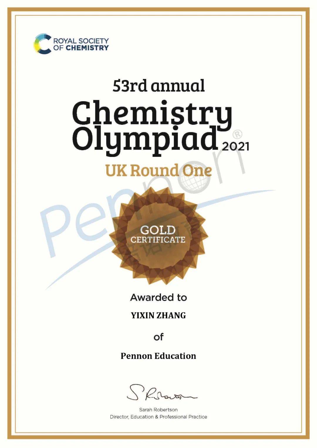 2021英国化学奥林匹克竞赛（UKChO）放榜，三金一银！培诺学子再创佳绩！_名校