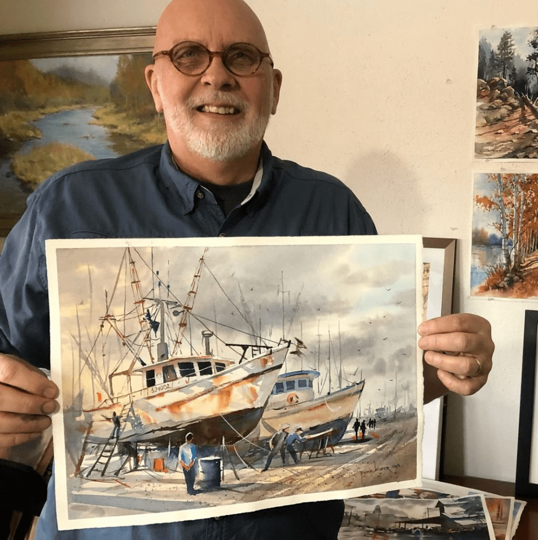 Michael Holter的水彩充满着对大海的渴望！_美国的