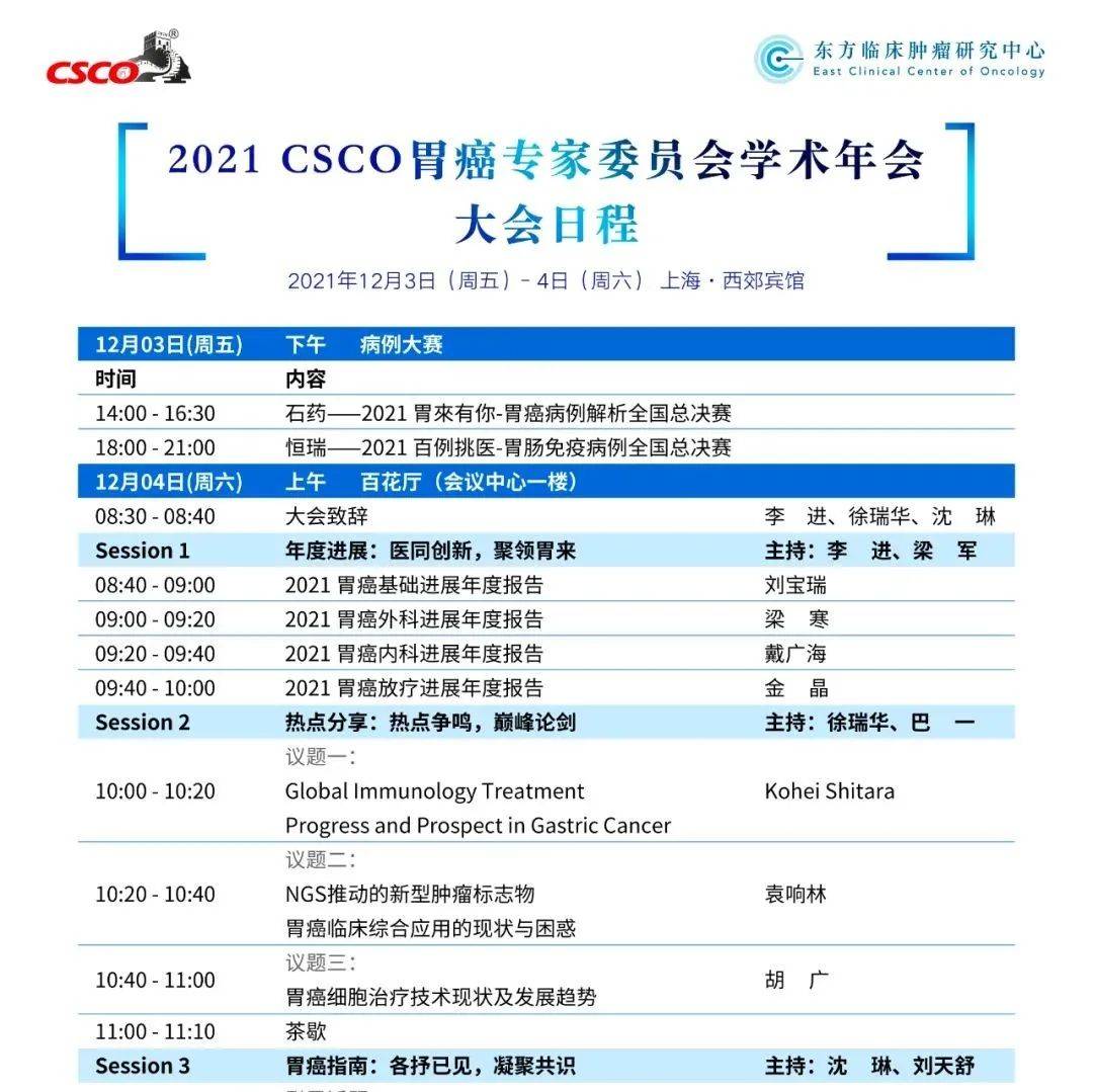 2021 CSCO胃癌专家委员会学术年会将于本周五、周六召开！_诊疗_临床_研究
