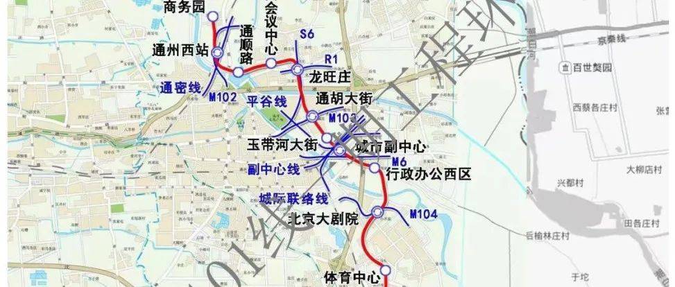重磅！副中心M101线最新线路图公布！设站14座，6站可换乘！就在这些地_通州_北京_城市