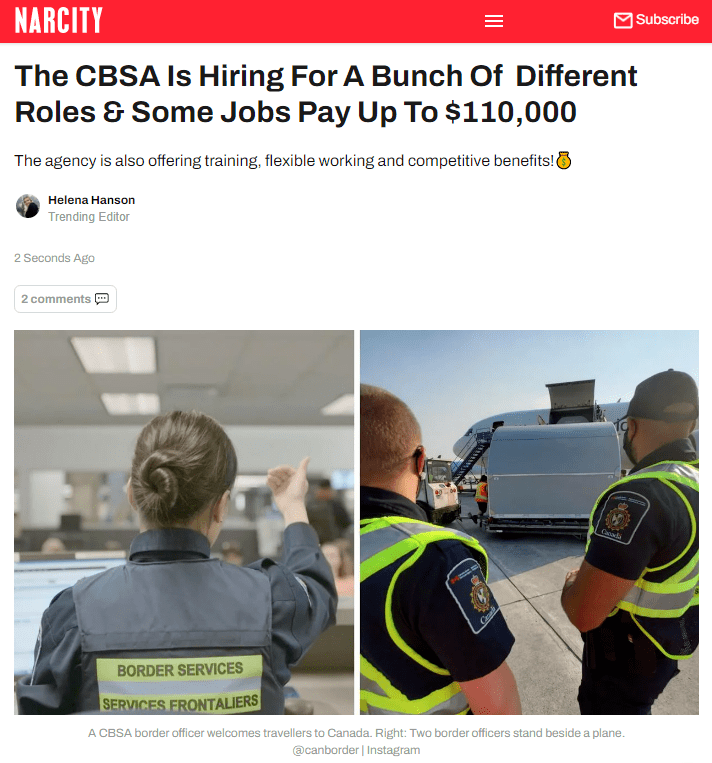 年薪高达$11万！加拿大海关边境局CBSA大规模招聘！福利也太好了_华枫_移民_工作