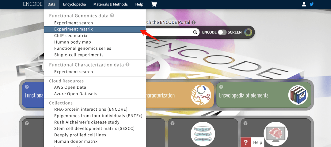 通过ENCODE数据库查询启动子区表观修饰_实验_试验_类型