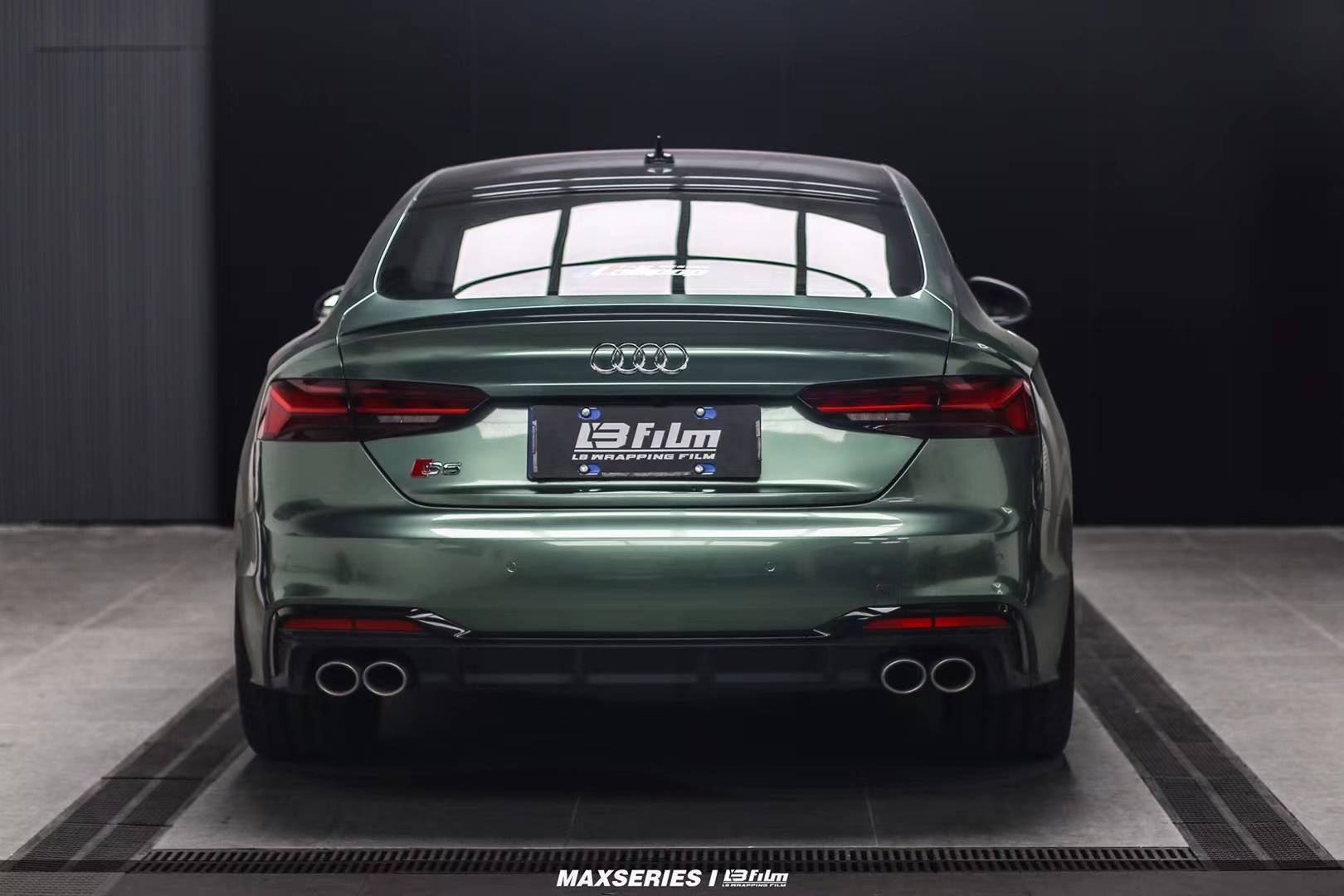 奥迪RS5-LB改色膜液态金属苍岭绿，低调而沉稳的颜色_搜狐汽车_搜狐网