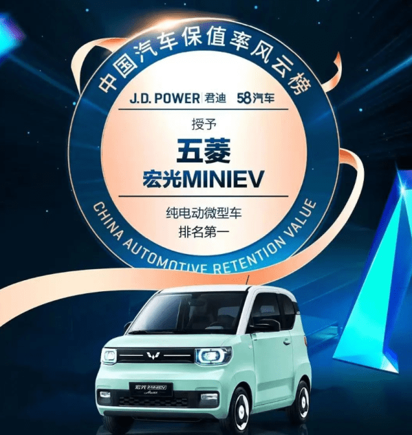 五菱宏光MINIEV获2022中国汽车保值率风云榜紫檀奖_搜狐汽车_搜狐网