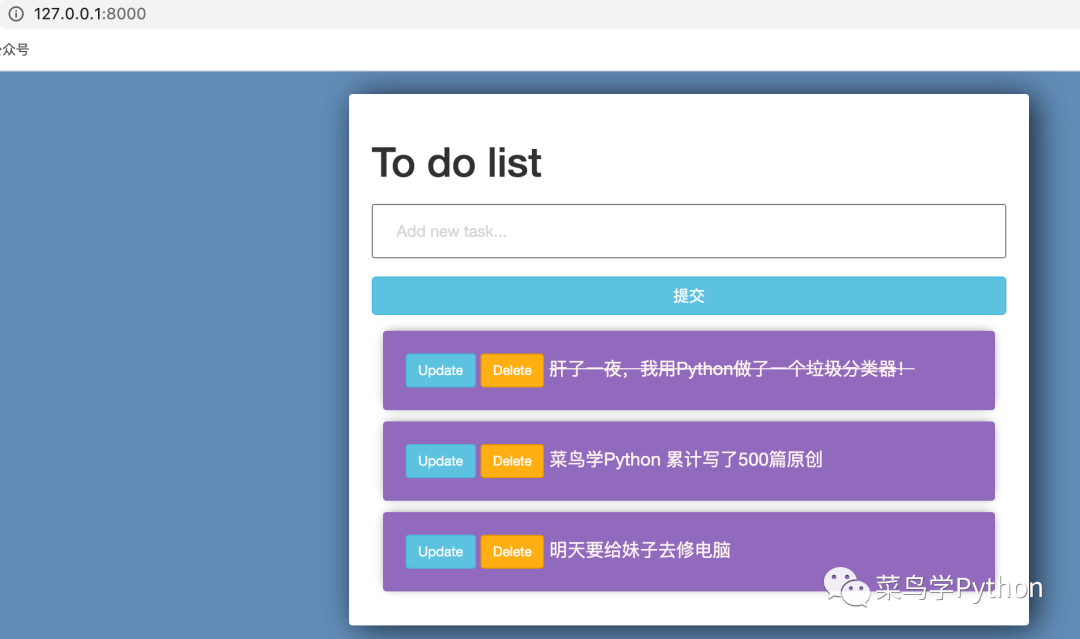 30分钟！用Django做一个迷你的Todolist！上篇！_应用_task_py
