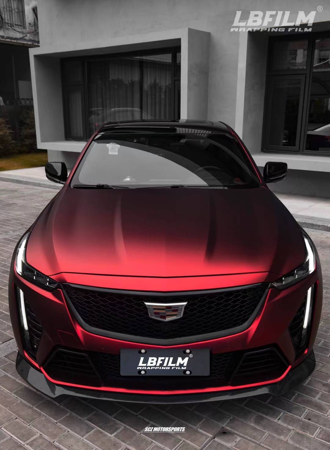 凯迪拉克CT6-LB改色膜罗曼尼红，带有金属质感的正红_搜狐汽车_搜狐网