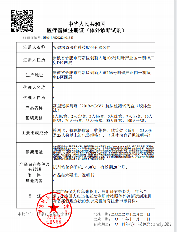 赞 | 高新区产新冠抗原产品获NMPA注册证！_深蓝_检测_医疗