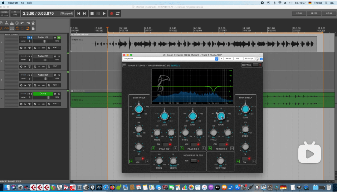 Reaper 用户福利：Reaper 专用的免费 Dynamic EQ 动态均衡器 JS 插件_Tukan_Studios_YouTube