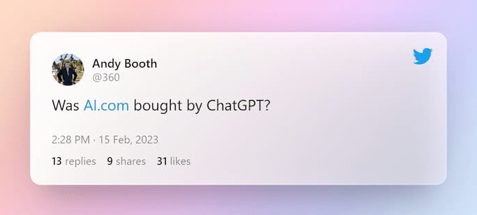 OpenAI以1100万美元的价格收购AI.com，为ChatGPT提供强力支持！_Saw_域名_OpenAl