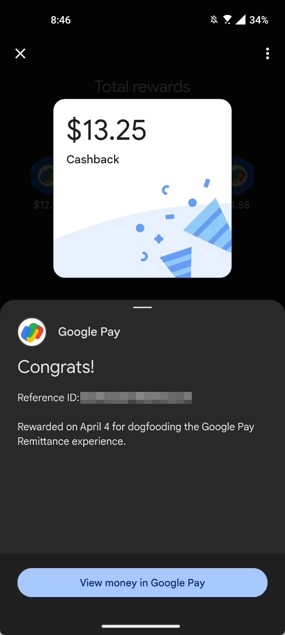 有用户收到1072美元 谷歌Pay奖励计划出现“送钱”BUG_Google_the_比例